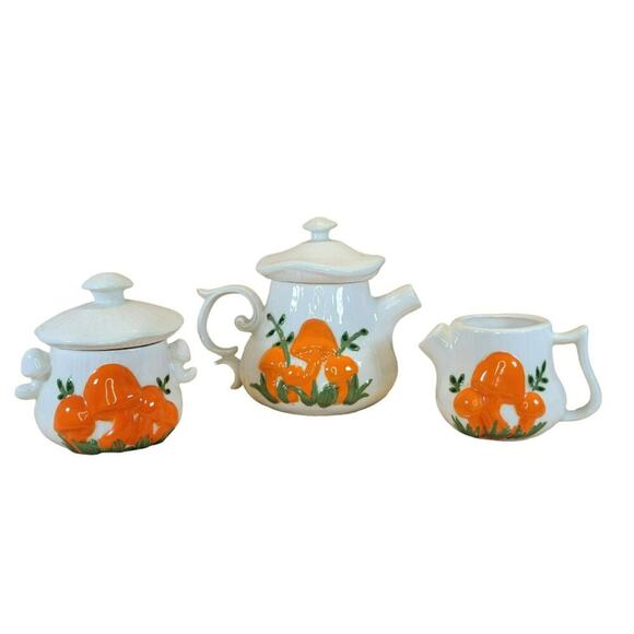 Vintage | Kitchen | Vintage 97s Arnels Hand Painted Ceramic Mushroom ...